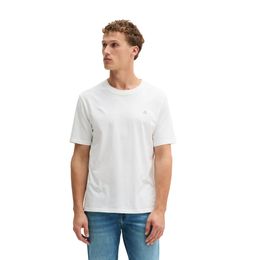 Marc O'Polo T-Shirt MARC O'POLO, Herren, Gr. XXXL (58), wei&szlig;, Jersey, Obermaterial: 100% Baumwolle, Basic, Rundhals, Shirts T-Shirt, Logo-T-Shirt aus Bio-Baumwolle