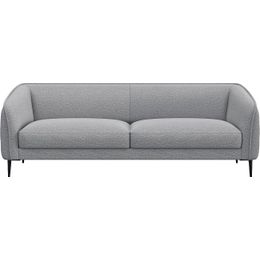 3-Sitzer FLEXLUX "Belle Designsofa, Couch, bequem durch Kaltschaum im Sitz", grau (sophisto gre), B:218cm H:74cm T:89cm, 100% Polyester, Sofas, 3-Sitzer, Skandinavisches Design, In hochwertiger Verarbeitung