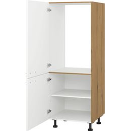 K&uuml;hlumbauschrank KOCHSTATION "KS-Scafa" mit T&uuml;r f&uuml;r integrierten K&uuml;hlschrank 880mm", wei&szlig; (wei&szlig;, eiche astig), B:60cm H:150cm T:56cm, Schr&auml;nke, K&uuml;hlumbauschrank, Breite/H&ouml;he: 60/150 cm, wahlweise T&uuml;ranschlag rechts oder links