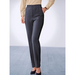 Schlupfhose Classic Basics, Damen, Gr. 48, Normalgr&ouml;&szlig;en, grau, 65% Baumwolle, 31% Polyester, 4% Elasthan, unifarben, lang, Hosen Schlupfhose