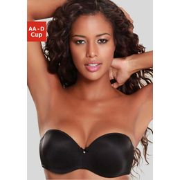 Multiway-BH Lascana, Damen, Gr. 75, Cup AA, schwarz, Microtouch, Obermaterial: 80% Polyamid (TACTEL), 20% Elasthan, BHs Multiway-BH, mit abnehmbaren, normalen und transparenten Tr&auml;gern