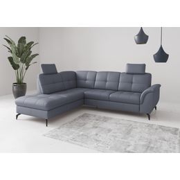 Sit & More Ecksofa SIT & MORE "Zora", graublau, T:212cm, Sofas, Ecksofa