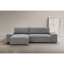 Ecksofa WERK2 "Amsterdam, zeitlos und elegant, Breite 300cm, L-Form", gr&uuml;n (falcon), B:300cm H:76cm T:150cm, 92% Polyester, 8% Nylon, Sofas, Ecksofa, Design Ecksofa mit hohem Komfort, Schlaffunktion & Bettkasten