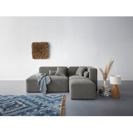 Ecksofa Home Affaire "Sundstrup L-Form", grau (anthrazit), B:233cm H:76,5cm T:93cm, 100% Polyester, Sofas, Ecksofa, Modulserie, individuelle Zusammenstellung
