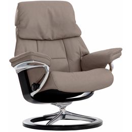 Relaxsessel stressless "Ruby", braun (mole batick), B:76cm H:100cm T:75cm, Leder PALOMA: durchgef&auml;rbtes Semianilin-M&ouml;belleder;Leder BATICK: durchgef&auml;rbtes und genarbtes M&ouml;belleder, Sessel, Relaxsessel, mit Signature Base, Gr&ouml;&szlig;e S, Gestell Eiche, Wenge, Braun & Schwarz