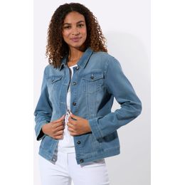 Jeansjacke Inspirationen, Damen, Gr. 38, blau, bleached, 78% Baumwolle, 20% Polyester, 2% Elasthan, unifarben, Jacken Jeansjacke