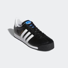 Sneaker adidas originals "SAMOA", Herren, Gr. 48, schwarz-wei&szlig; (core schwarz, cloud wei&szlig;, gold metallic), Leder, Synthetik, Schuhe Sneaker
