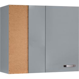 Eckh&auml;ngeschrank KOCHSTATION "KS-Cara", grau (basaltgrau, basaltgrau), B:80cm H:70,4cm T:34,9cm, Schr&auml;nke, Eckh&auml;ngeschrank