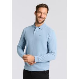 Poloshirt BOSS Orange "Petempestolong", Herren, Gr. 6XL, light, pastel blau451, Jersey, Obermaterial: 82% Baumwolle, 12% Polyamid, 6% Elasthan, regular fit, hoch geschlossener Ausschnitt, eingesetzt B&uuml;ndchen, Shirts Poloshirt, mit Knopfleiste