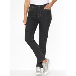 Bequeme Jeans Classic Basics, Damen, Gr. 46, Normalgr&ouml;&szlig;en, blau (graphit denim), 81% Baumwolle, 17% Polyester, 2% Elasthan, unifarben, lang, Jeans Bequeme Jeans