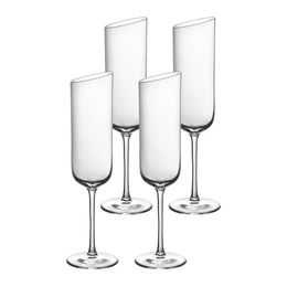 Villeroy & Boch Sektglas VILLEROY & BOCH "Sektgl&auml;ser NewMoon 170 ml 4er Set transparent", bunt (transparent), 4 tlg., Glas, Trinkgef&auml;&szlig;e, Sektglas