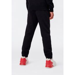 Jogginghose Champion "ICONS Straight Hem Pants", Jungen, Gr. L (152/158), N-Gr, nbk, Obermaterial: 73% Baumwolle, 27% Polyester, Hosen Jogginghose, mit Rei&szlig;verschluss, sportlicher Stil, f&uuml;r Kinder