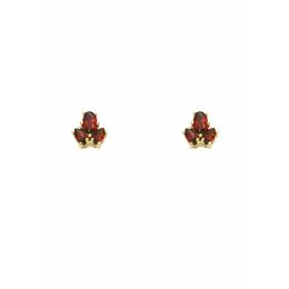 Adelia&acute;s Paar Ohrstecker ADELIA&acute;S "333 Gold Ohrringe Ohrstecker mit Granat", rot, Ohrringe, Damen, Gelbgold 333, Paar Ohrstecker