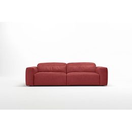 2,5-Sitzer Egoitaliano "Beverly, Designsofa mit erstklassigem Sitzkomfort und tollen Details", rot (marsala), B:242cm H:95cm T:109cm, Luxus-Micofaser Lederoptik (100% Polyester) ist ein neues technisches Gewebe mit einem visuellen und taktilen Aspekt, der dem Nubuk sehr nahe kommt, mit innovativen Eigenschaften. Seine au&szlig;erordentliche Weichheit kommt von einem exklusiven Produktionsprozess, der Un