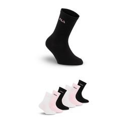 Socken Fila, Damen, Gr. 35-38, par pink, Baumwollmischung, Socken Socken, breites Rippenb&uuml;ndchen, Cotton-Mix, Unisex