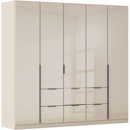 Dreht&uuml;renschrank OTTO HOME "Kleiderschrank Kleiderschr&auml;nke Schrank Garderobe AGORDO mit Glasfront", beige, glas beige (champagner), B:226cm H:210cm T:54cm, Holzwerkstoff, Schr&auml;nke, Dreht&uuml;renschrank, mit Au&szlig;enschubk&auml;sten, in 7 Breiten und 2 H&ouml;hen MADE IN GERMANY