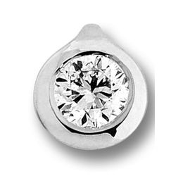 Kettenanh&auml;nger ONE ELEMENT "0.25 ct Diamant Brillant Anh&auml;nger aus 585 Wei&szlig;gold", silber, Schmuckanh&auml;nger, Damen, 0,25 SI = kleine Einschl&uuml;sse mit Brillant, Wei&szlig;gold 585, Kettenanh&auml;nger