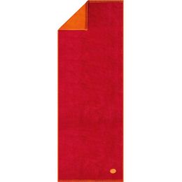Saunatuch Egeria "BEN", rot (crimson), B:75cm L:200cm, Frottier, Obermaterial: 100% Baumwolle, Handt&uuml;cher, Saunatuch, 75x200 cm Doubleface