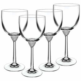 Villeroy & Boch Glas VILLEROY & BOCH "Wassergl&auml;ser Octavie 370 ml 4er Set transparent", bunt (transparent), Glas, Trinkgef&auml;&szlig;e, Glas