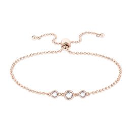 Armband Tamaris "Schmuck Geschenk Silber 925 Armkette Tiny Glimmer", rosa (ros&eacute;goldfarben, kristallwei&szlig;, kristallwei&szlig;), Armb&auml;nder, Damen, 22cm, Silber 925 (Sterlingsilber), Armband, mit Zirkonia (synth.)