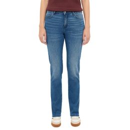 Slim-fit-Jeans Mustang "Damen Style Crosby Relaxed Slim", Damen, Gr. 30, L&auml;nge 32, 740 mittelblau, Denim/Jeans, 92% Baumwolle, 6% Elastomultiester, 2% Elasthan, slim fit, Jeans Slim-fit-Jeans