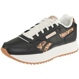 Sneaker Reebok CLASSIC "REEBOK GLIDE RIPPLE DOUBLE", Damen, Gr. 41, washed schwarz, washed schwarz, chalk, Leder, Synthetik, Schuhe Sneaker