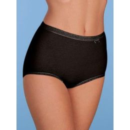 Taillenslip Triumph, Damen, Gr. 46, 2 Stk., schwarz, 95% Baumwolle, 5% Elasthan, Unterhosen Taillenslip