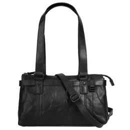 SPIKES & SPARROW Henkeltasche SPIKES & SPARROW, Damen, Gr. B/H/T: 31cm x 17cm x 9cm onesize, schwarz, Leder, Taschen Henkeltasche, echt Leder