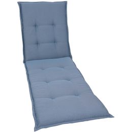 Liegenauflage GO-DE, blau, B:60cm H:7cm T:190cm, Polyester, Polyurethan, Polsterauflagen, Liegenauflage, Ma&szlig;e ca.: 60 cm x 190 cm x 7 cm