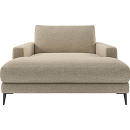 Chaiselongue Home Affaire "Downtown Loungem&ouml;bel zum Relaxen, B/T/H: 132/170/84 cm", beige (sand), B:132cm H:84cm T:170cm, 96% Polyester, 4% Polyacry, Sofas, Chaiselongue, auch in Boucl&eacute;, Cord und Easy care - leicht mir Wasser zu reinigen