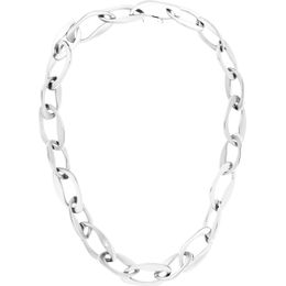 Edelstahlkette Calvin Klein "HARMONIOUS CONNECTION", silber (edelstahlfarben, wei&szlig;), Halsketten, Damen, Edelstahl, L: 48, Edelstahlkette, mit Glasstein