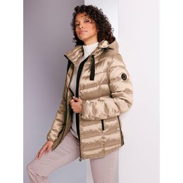 Daunenjacke CREATION L PREMIUM, Damen, Gr. 38, beige (sesam), 55% Polyester, 45% Polyamid, F&uuml;llung:90% Daunen, 10% Federn, unifarben, Jacken Daunenjacke