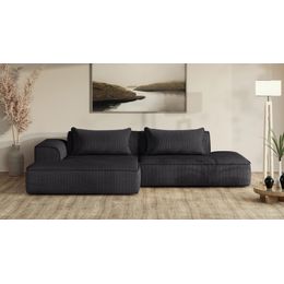 Ecksofa exxpo - SOFA FASHION "Billund modernes Designsofa, bequem und elegant, Breite 294cm, L-Form", anthrazit, B:294cm H:71cm T:165cm, Sofas, Ecksofa, modern, L-form, Wellenfedern, inklusive 2x Nierenkissen