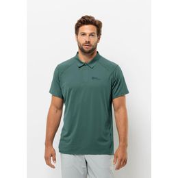 Poloshirt Jack Wolfskin "PRELIGHT CHILL POLO M", Herren, Gr. S (48), gr&uuml;n (jade, gr&uuml;n), 1. OBERSTOFF: 87% POLYESTER, 13% ELASTHAN. Futter: 100% POLYESTER, Shirts Poloshirt