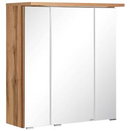 Spiegelschrank Welltime "Ravenna", braun (eichefarben), B:80cm H:68cm T:20cm, Schr&auml;nke, Spiegelschrank, Breite 80 cm