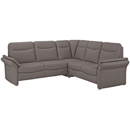 Ecksofa Home Affaire "Tahoma L-Form", braun (schlamm), B:251cm H:103cm T:231cm, Sofas, Ecksofa, mit Armlehnfunktion, wahlweise Bettfunktion, Schublade, Relaxfunktion