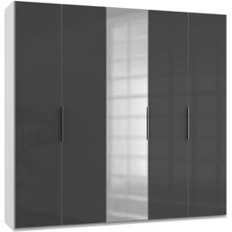 Kleiderschrank wimex "Level by fresh to go", wei&szlig; (wei&szlig;, grauglas), B:250cm H:236cm T:58cm, Schr&auml;nke, Kleiderschrank, mit Glas- und Spiegelt&uuml;ren