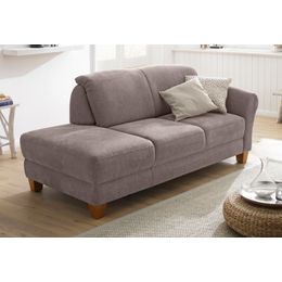 Recamiere Home Affaire "Gotland", grau (taupe), B:194cm H:84cm T:91cm, Struktur (100% Polypropylen);Luxus-Microfaser (100% Polyester) 90% Polyester/10% Polyamid;Luxus-Microfaser (100% Polyester), Sofas, Recamiere, wahlweise Armlehne links oder rechts, in drei Bezugsqualit&auml;ten