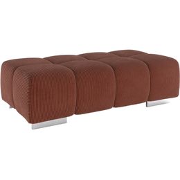 Hockerbank COTTA "Orion", cinnamon, B:134cm H:42cm T:70cm, 100% Polyester, Hocker, Hockerbank