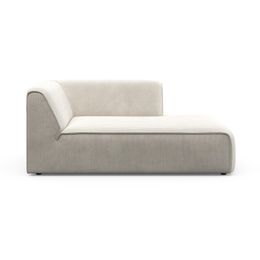 Ottomane OTTO HOME "Merid Chaiselongue, Ma&szlig;e B/T/H: 100/162/70 cm", beige (creme), B:100cm H:70cm T:162cm, 100% Polyester, Sofas, Ottomane, als Modul oder separat verwendbar, f&uuml;r individuelle Zusammenstellung