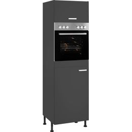 Backofen/K&uuml;hlumbauschrank Optifit "Parma", grau (anthrazit), B:60cm H:211,8cm T:58,4cm, Holzwerkstoff, Schr&auml;nke, Backofen/K&uuml;hlumbauschrank, Breite 60 cm