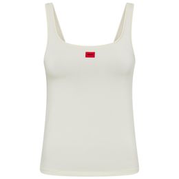 Tanktop HUGO UNDERWEAR "Signature", Damen, Gr. XS, wei&szlig;, Obermaterial: 90% Modal, 10% Elasthan, Basic, slim fit, tiefer Rundhals, Tops Tanktop