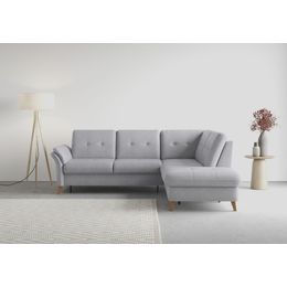 Sit & More Ecksofa SIT & MORE "G&ouml;teborg", silber, B:250cm H:90cm T:226cm, Sofas, Ecksofa, inkl. Sitztiefenverstellung, wahlweise mit Bettfunktion & Bettkasten