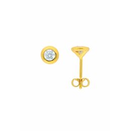 Adelia&acute;s Paar Ohrstecker ADELIA&acute;S "585 Gold Ohrringe Ohrstecker mit Zirkonia", gold, Ohrringe, Damen, Gelbgold 585, Paar Ohrstecker