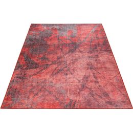 Teppich Wecon Home "Pepe", rot, B:190cm H:6mm L:290cm, Kunstfaser, Teppiche, Teppich, Wohnzimmer