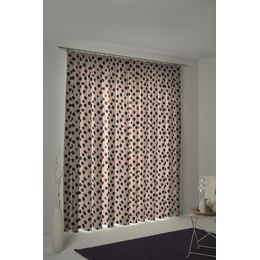 Vorhang Adam "Dots", lila, B:145cm H:225cm, Jacquard, Baumwolle (Bio-Baumwolle), Leinen, Gardinen, Vorhang, aus Leinen und Bio-Baumwolle