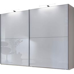 Schwebet&uuml;renschrank Wiemann "Orion, Kleiderschrank, Schrank, W&auml;scheschrank, mit Schiebet&uuml;ren", wei&szlig; (wei&szlig;, front glas wei&szlig;), B:250cm H:217cm T:67cm, Schr&auml;nke, Schwebet&uuml;renschrank, hochwertige Glasfront, variable Inneneinteilung, stilvolle Optik