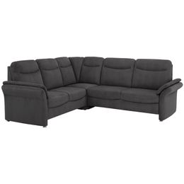 Ecksofa Home Affaire "Tahoma L-Form", grau (graphite), B:251cm H:103cm T:231cm, Sofas, Ecksofa, mit Armlehnfunktion, wahlweise Bettfunktion, Schublade, Relaxfunktion