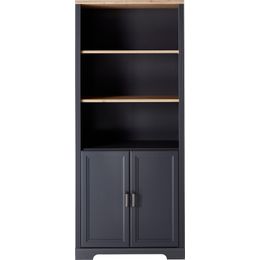 Aktenschrank Innostyle, grau (graphit, absetzung artisan eiche), B:86cm H:204cm T:38cm, ABS-Kunststoff, Dekorfolie, FSC-zertifizierter Holzwerkstoff, Hartfaserplatte, Kunststoff, Schr&auml;nke, Aktenschrank