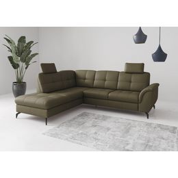 Sit & More Ecksofa SIT & MORE "Zora", olive, T:212cm, Sofas, Ecksofa